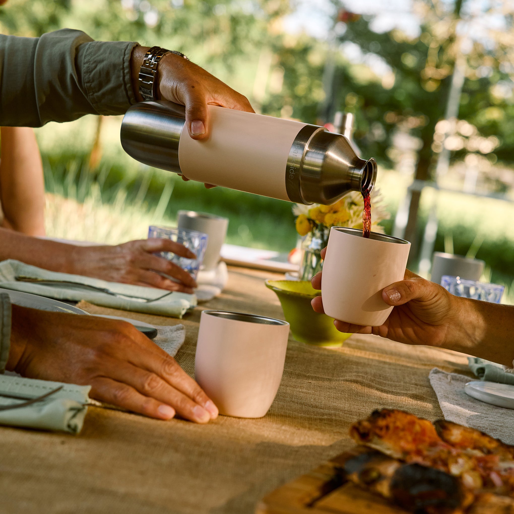 Parkside Flask - Wine Flask + Stemless Glasses | High Camp Flasks