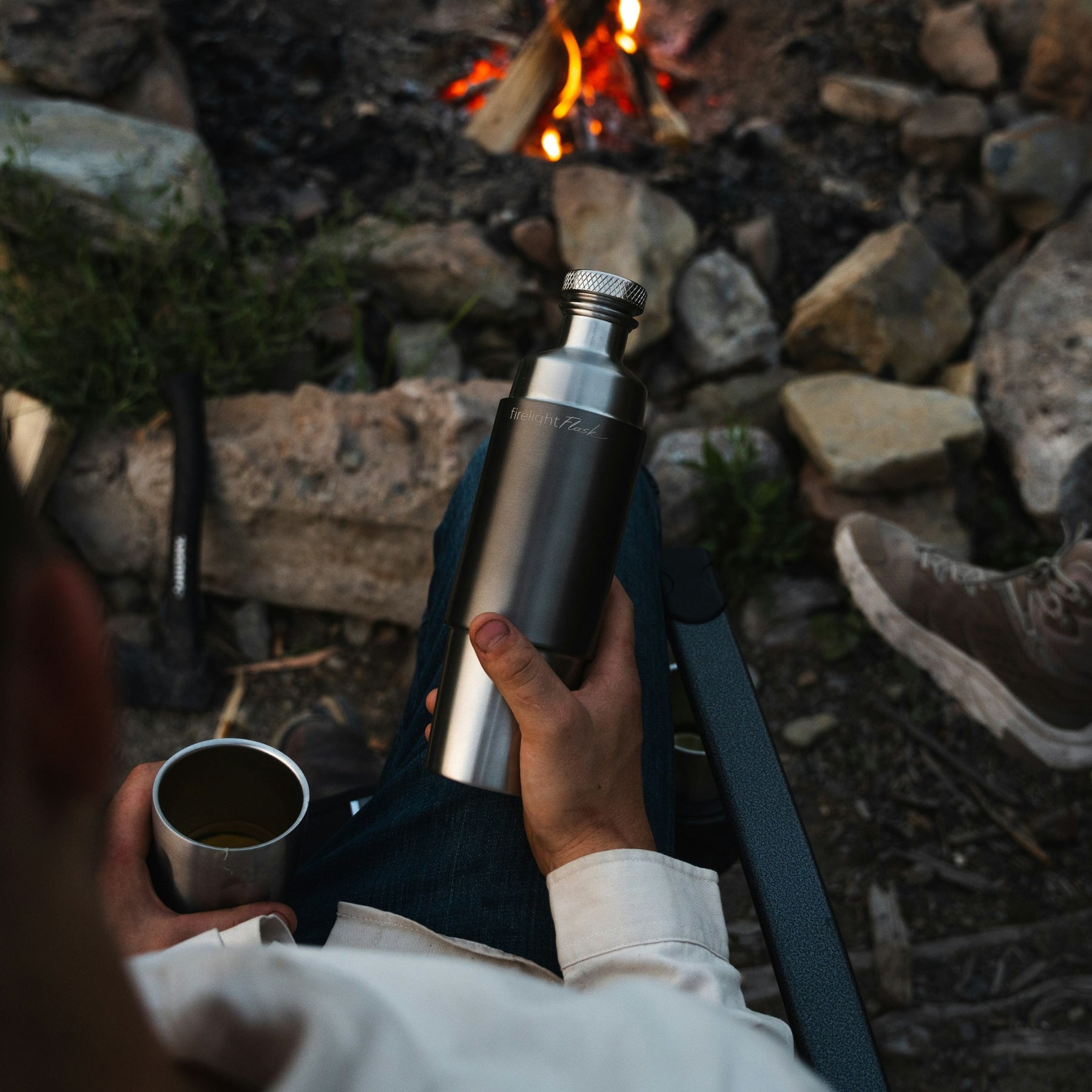 Firelight Flask® - Premium Flask w/ Tumblers | High Camp