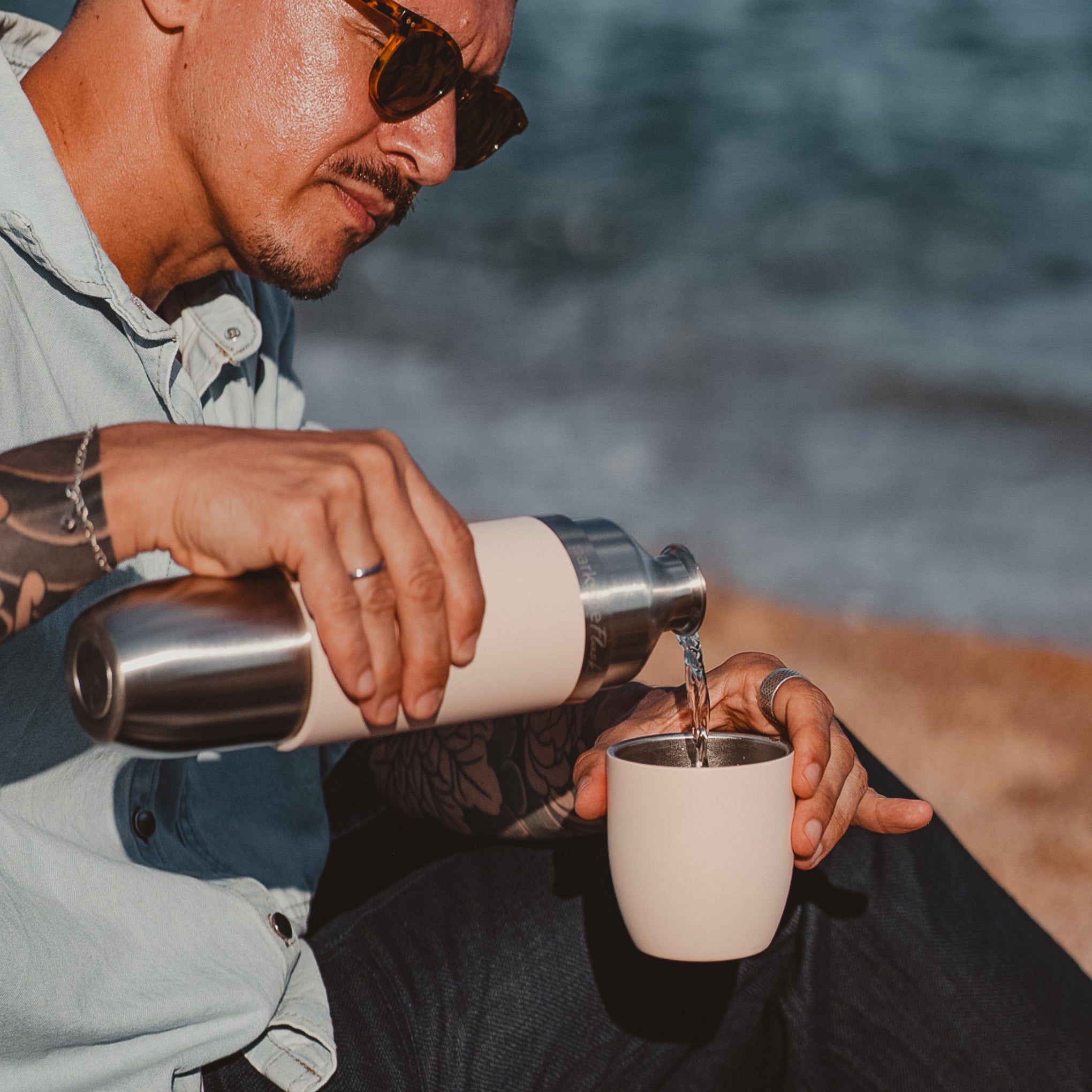 Parkside Flask - Wine Flask + Stemless Glasses | High Camp Flasks