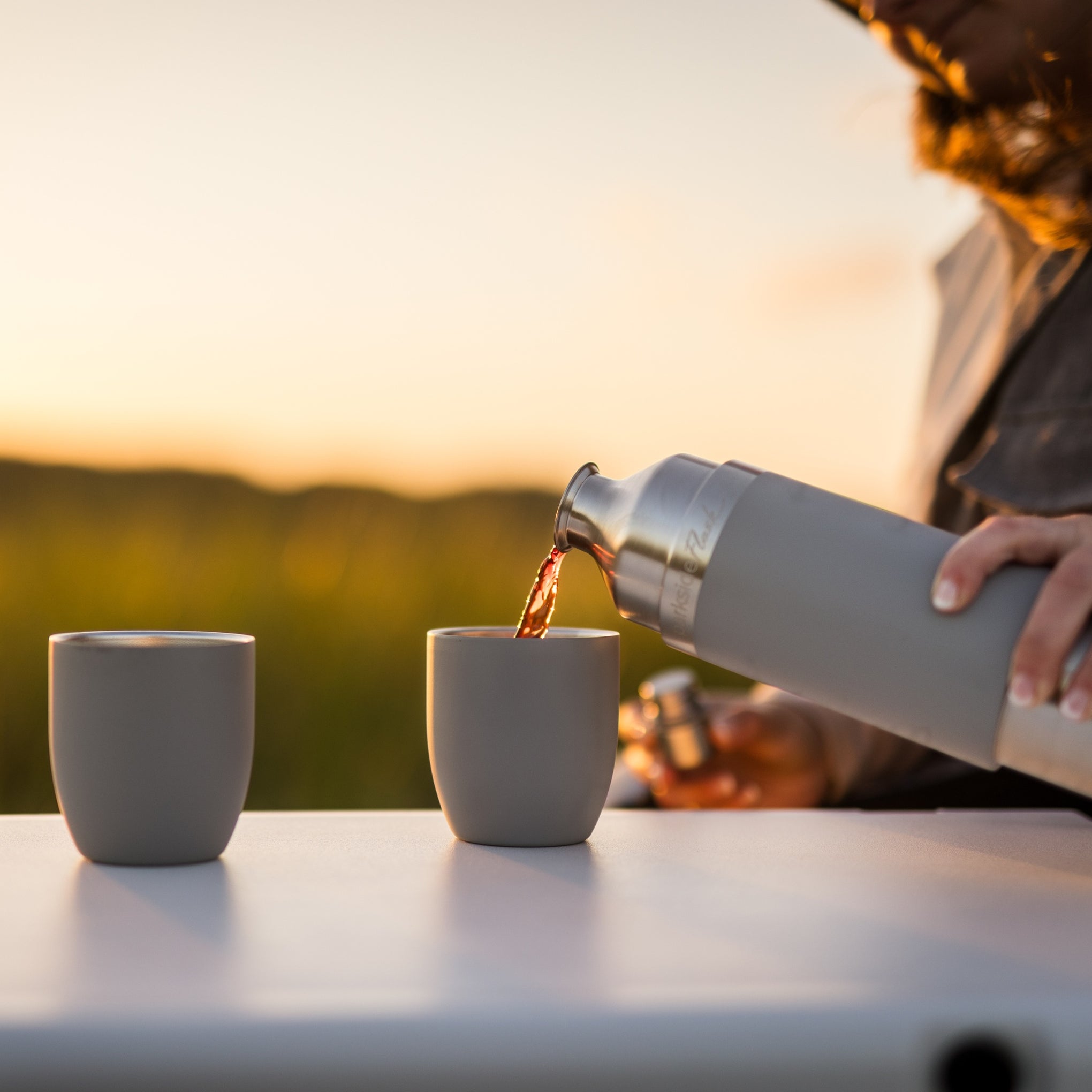 Parkside Flask - Wine Flask + Stemless Glasses | High Camp Flasks