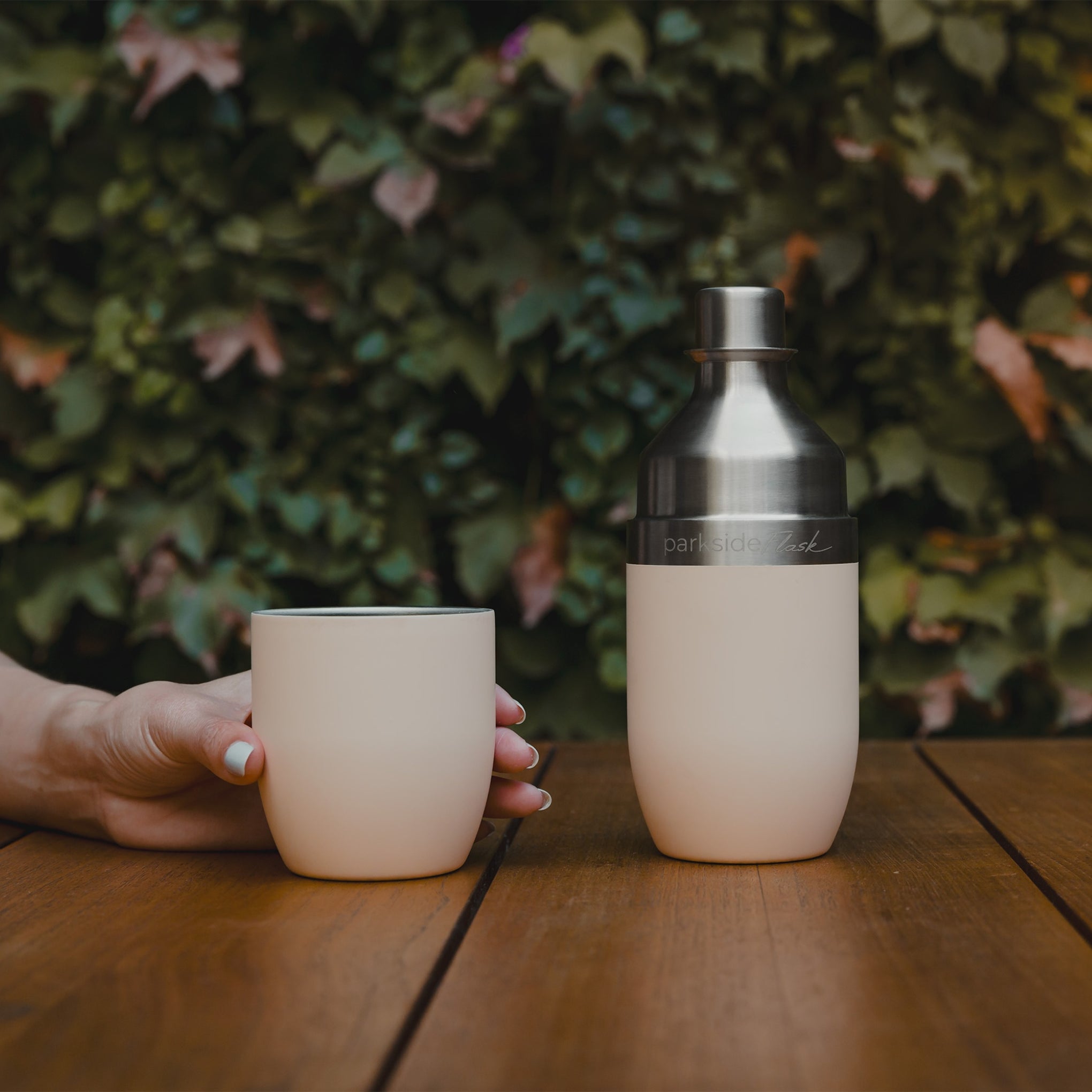 Parkside Flask - Wine Flask + Stemless Glasses | High Camp Flasks