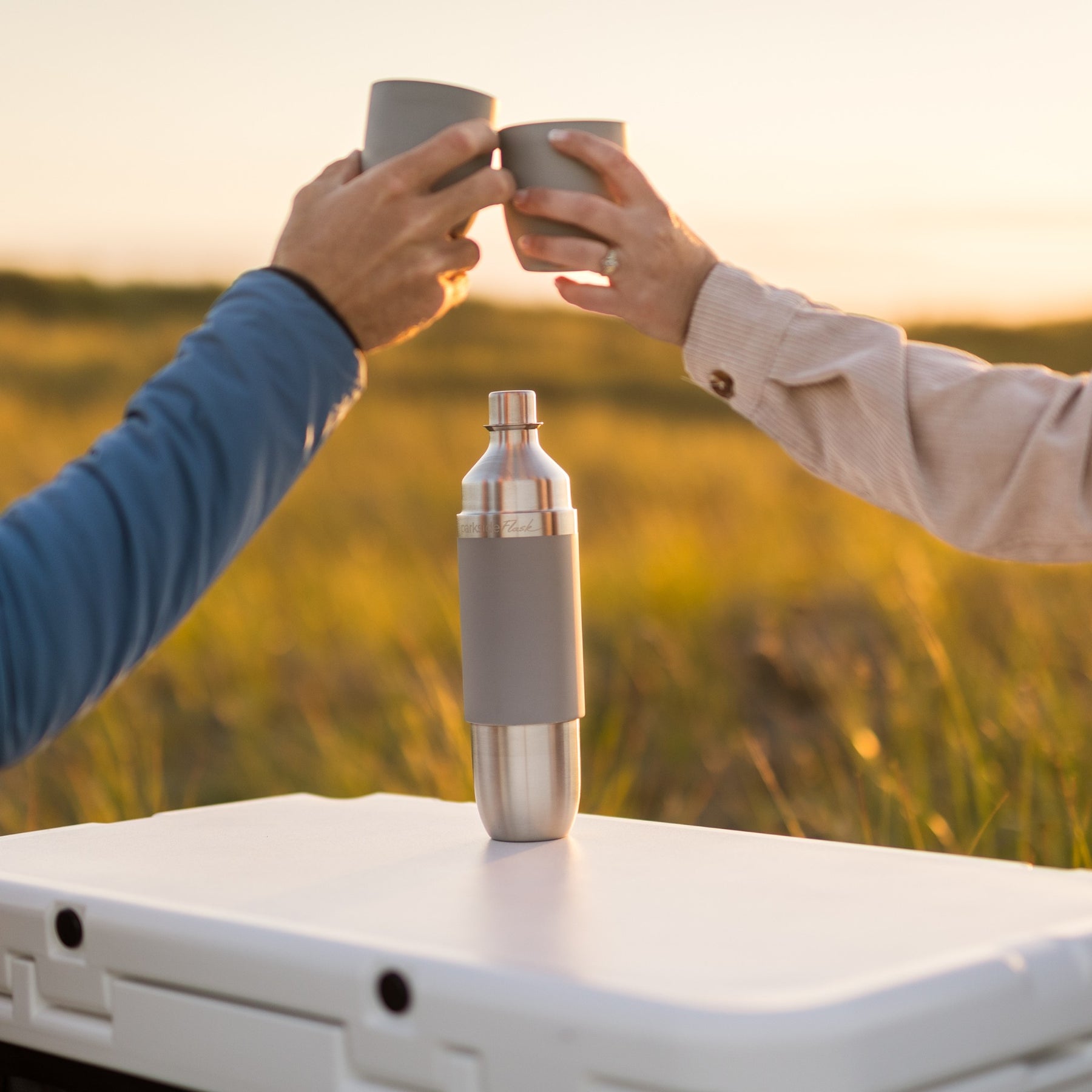 Parkside Flask - Wine Flask + Stemless Glasses | High Camp Flasks