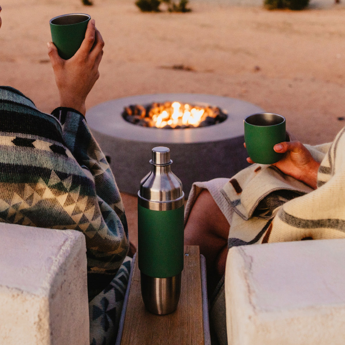 Parkside Flask - Wine Flask + Stemless Glasses | High Camp Flasks