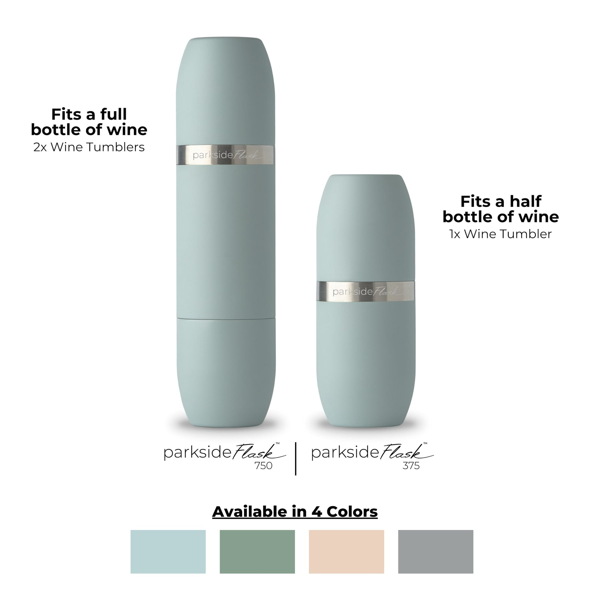 Parkside Flask - Wine Flask + Stemless Glasses | High Camp Flasks