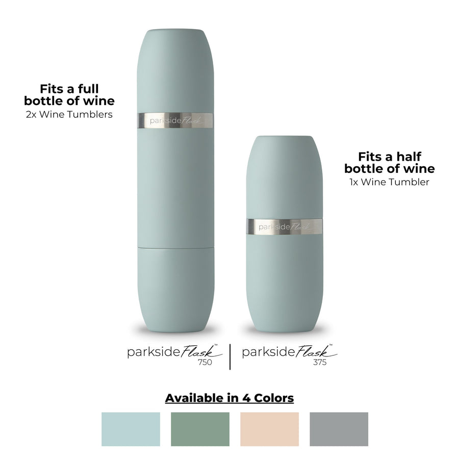 Parkside Flask - Wine Flask + Stemless Glasses | High Camp Flasks