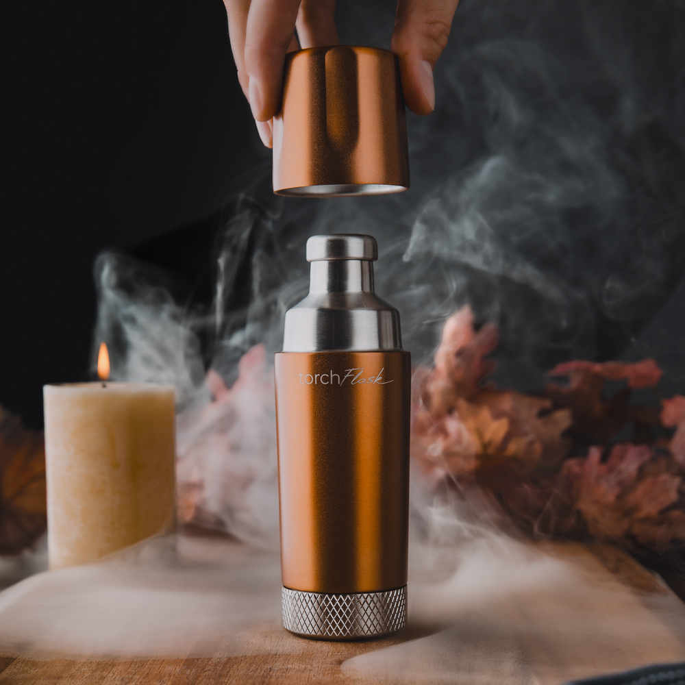 Torch™ Flask 6oz - Premium 6 Ounce Flask + Shot Glass | High Camp Flasks